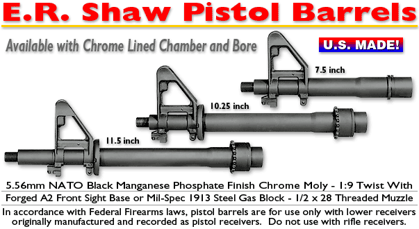 Model 1 Sales: 5.56 NATO Pistol Barrel