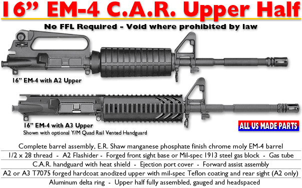 Model 1 Sales: 5.56 NATO EM-4 Upper